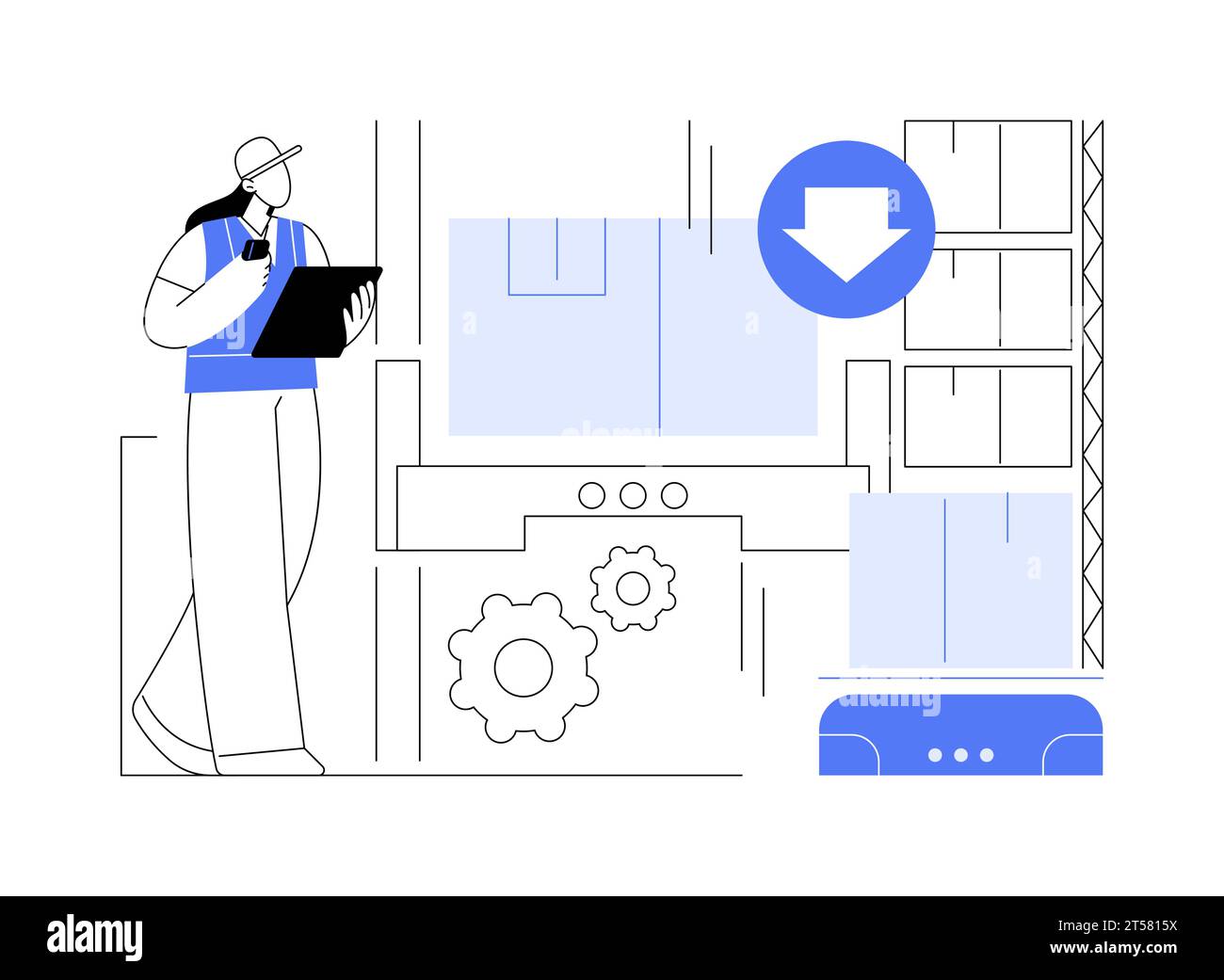 Automated storage retrieval system Cut Out Stock Images & Pictures - Alamy