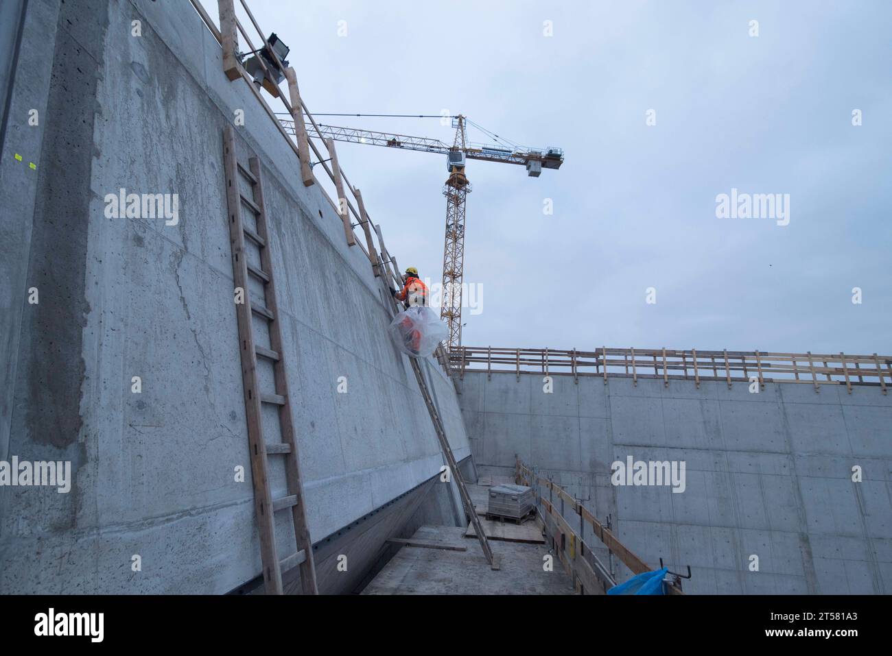 a ladder for climbing up when people working at height a ladder for ...