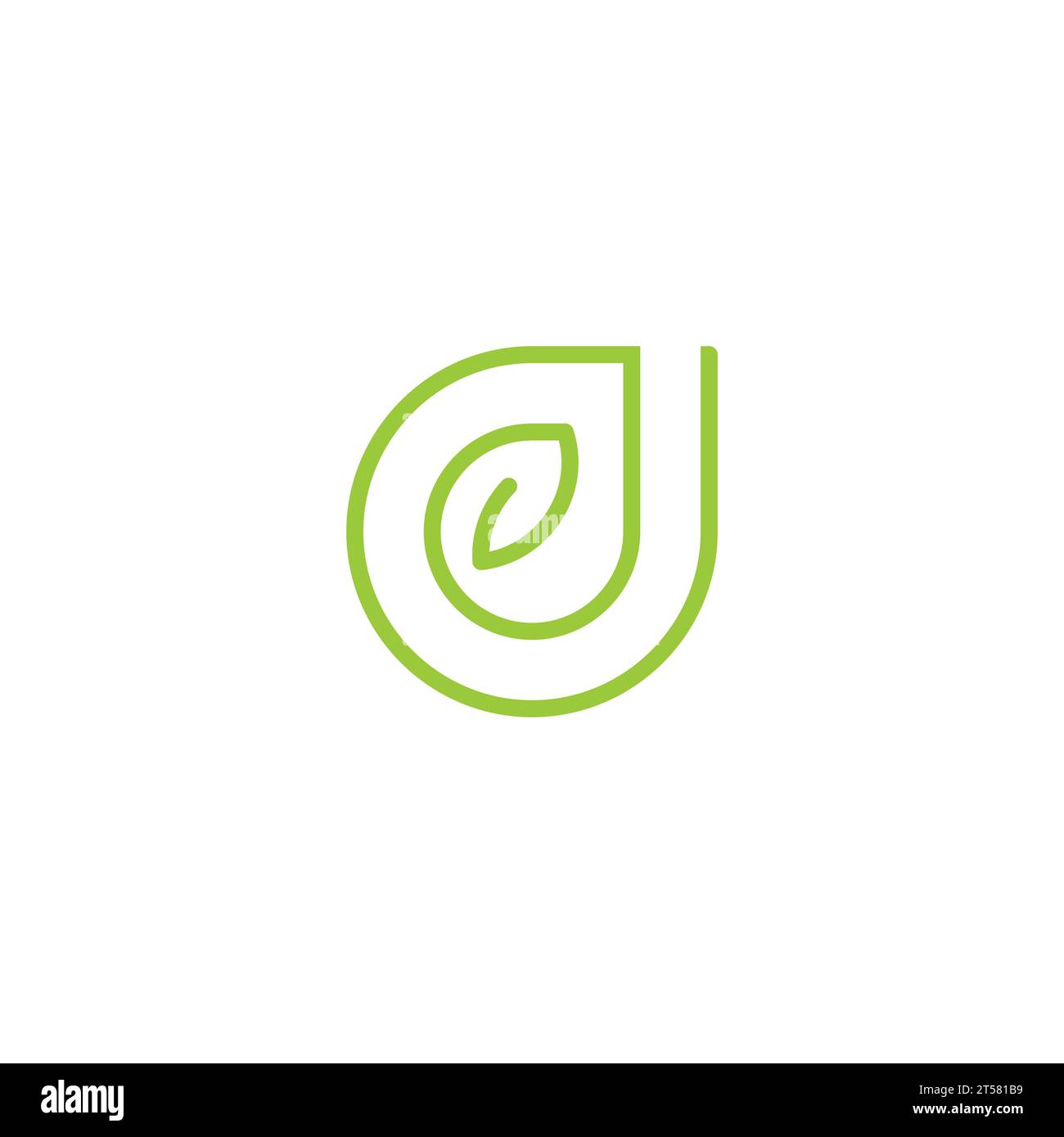 Creative modern letter d leaf plant Royalty Free Vector Stock Vector ...
