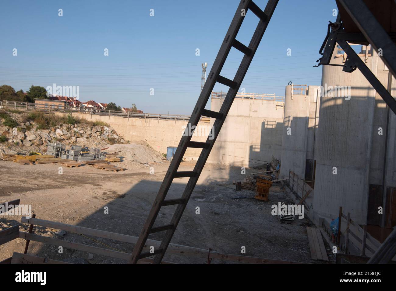 A Ladder For Climbing Up When People Working At Height A Ladder For ...