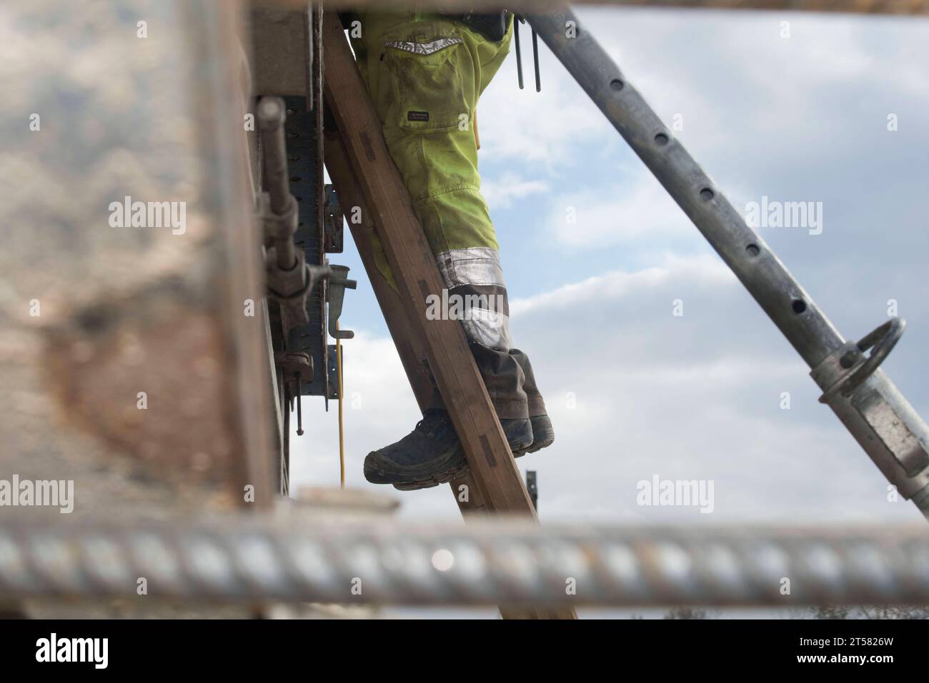 a ladder for climbing up when people working at height a ladder for ...