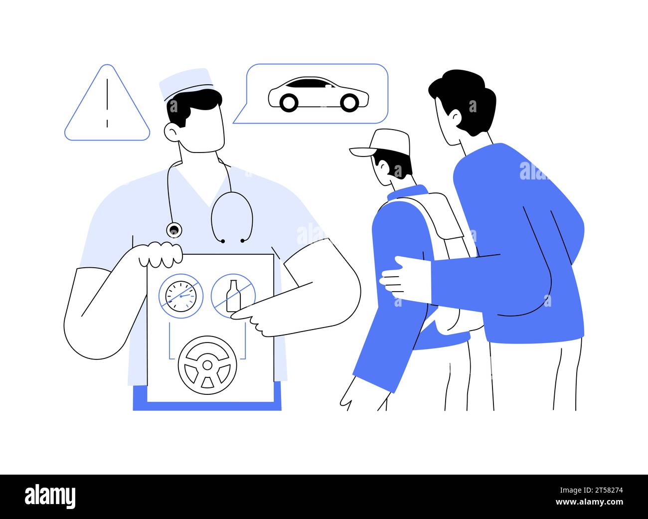 Resources on safe teen driving abstract concept vector illustration ...