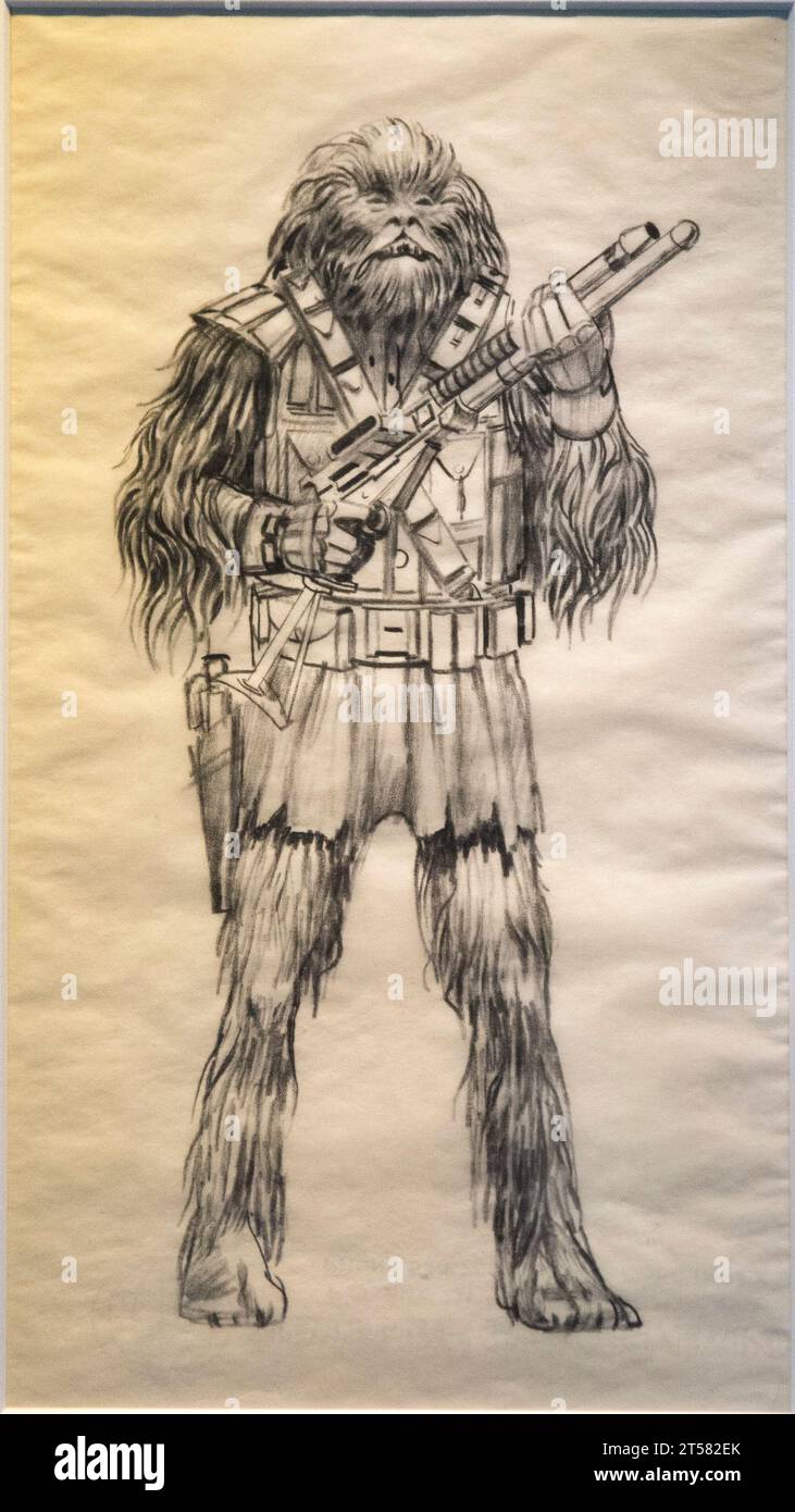 Original concept art of Chewbacca from Star Wars - A New Hope Stock ...