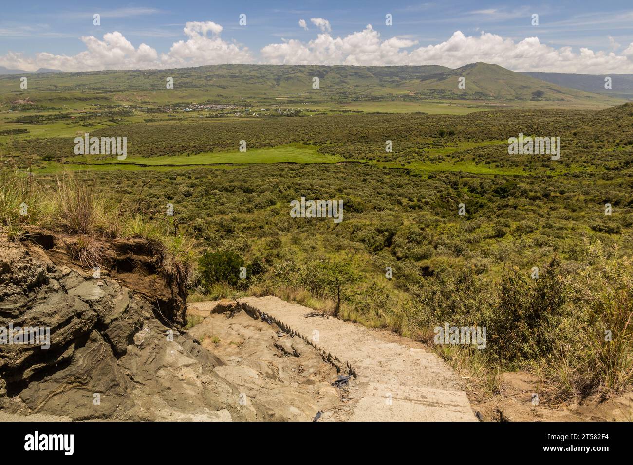 View from the Longonot volcano, Kenya Stock Photo - Alamy