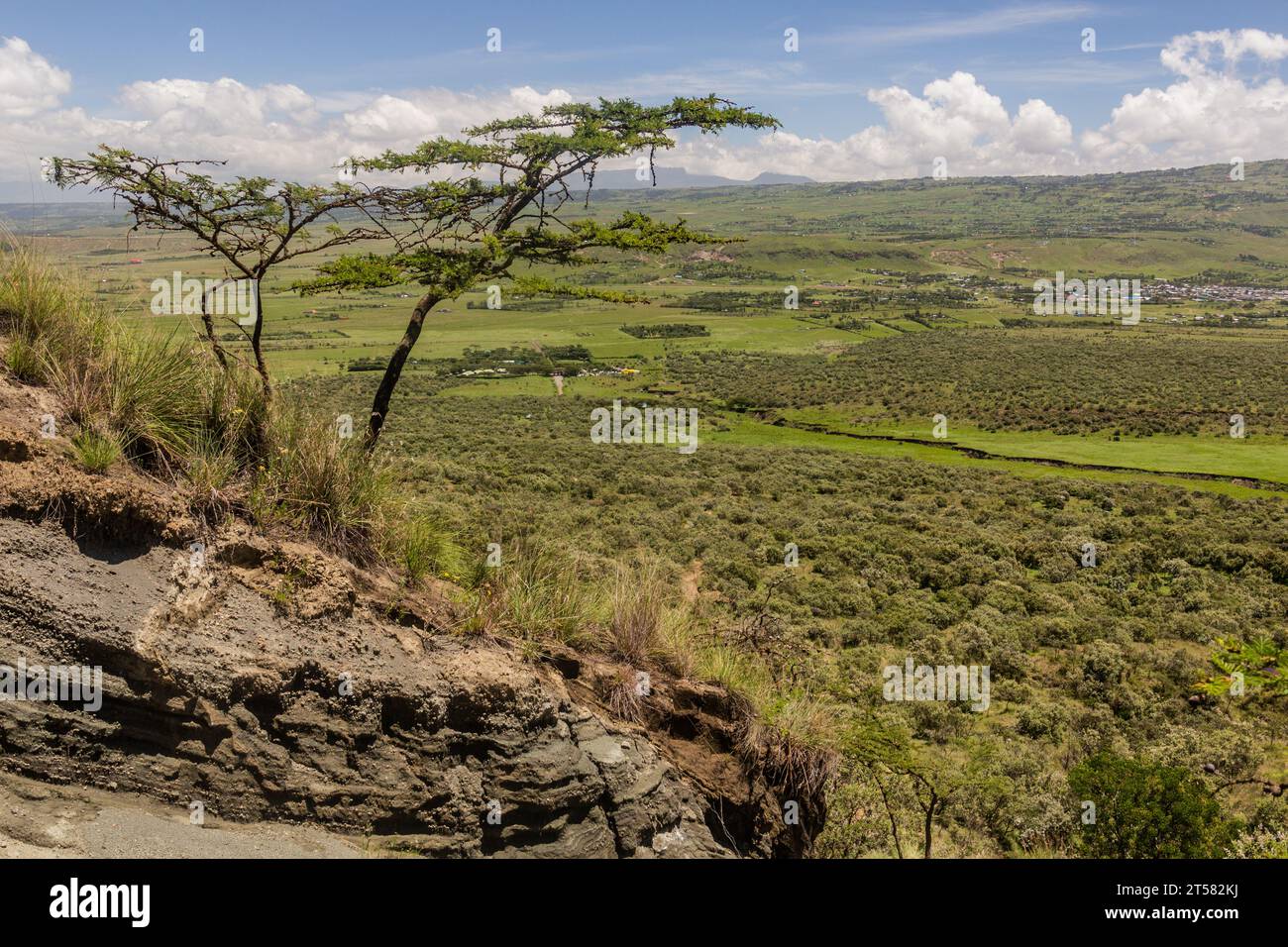 View from the Longonot volcano, Kenya Stock Photo - Alamy