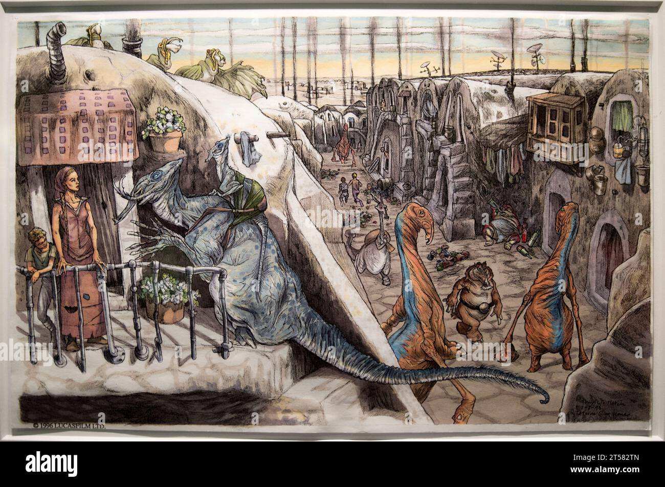 Original concept art of Shmi Skywalker with Anakin from Star Wars - The ...