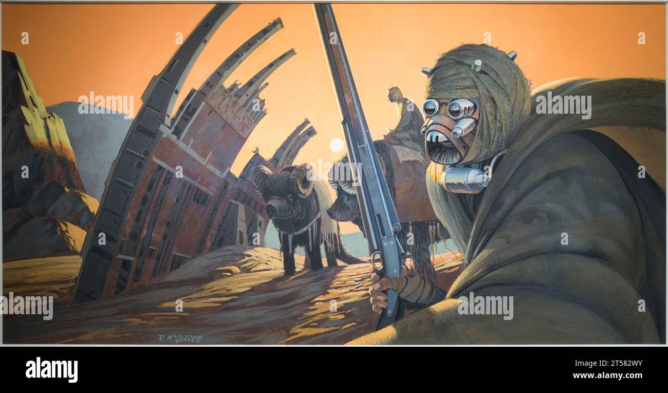 Original concept art of Tusken Raiders from Star Wars - A New Hope ...