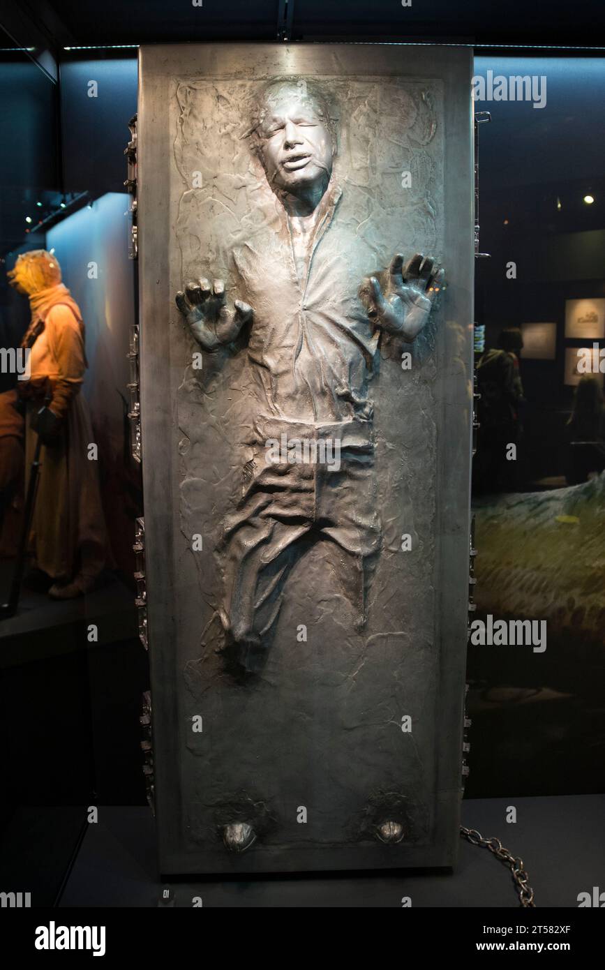 Original Prop Of Han Solo Frozen In Carbonite From Star Wars The Empire Strikes Back Stock
