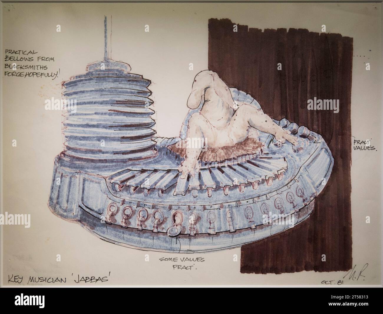 Original concept art of Max Rebo playing in Jabba's Palace from Star ...