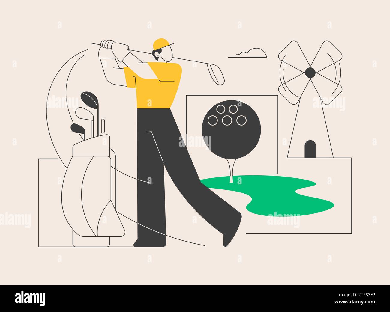 Golf abstract concept vector illustration Stock Vector Image & Art - Alamy
