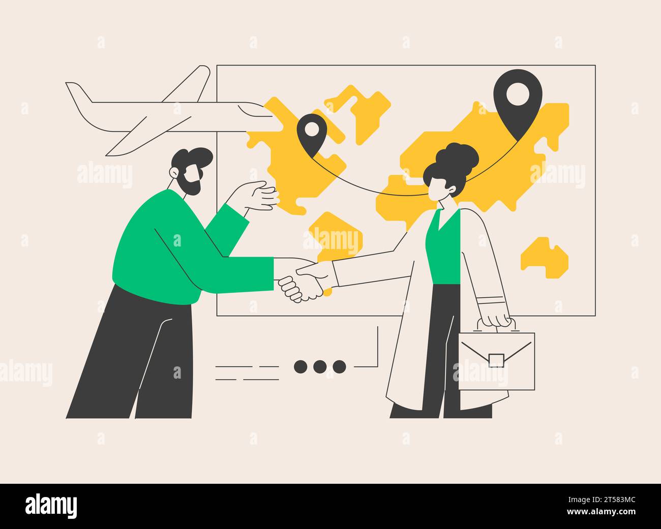 Expat work abstract concept vector illustration Stock Vector Image ...