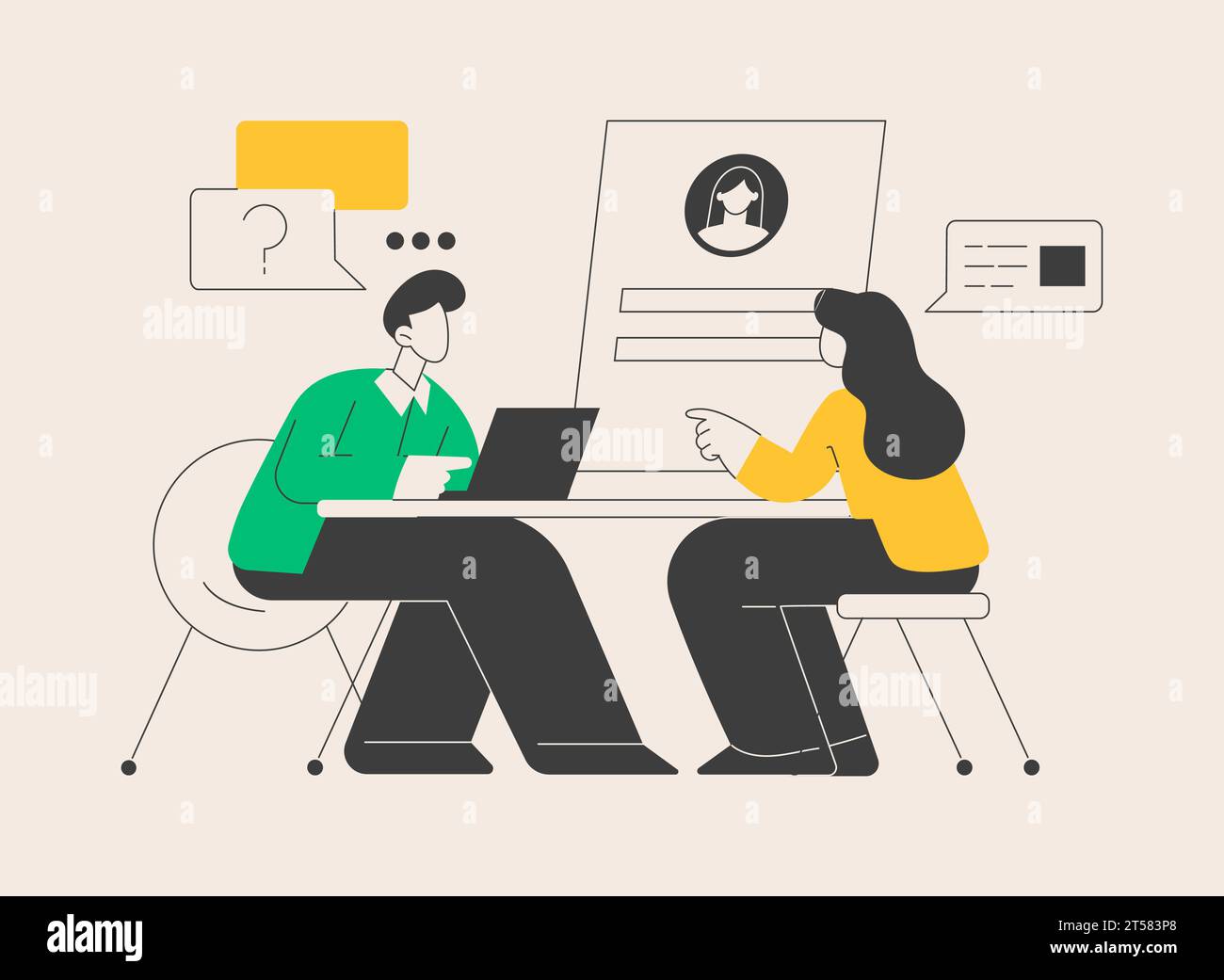 Job interview abstract concept vector illustration Stock Vector Image ...