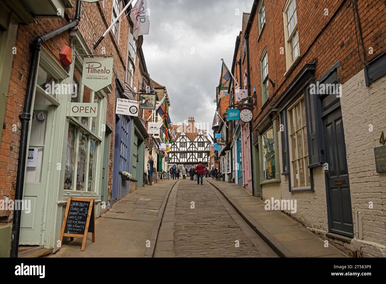 Lincoln City Steep Hill 23-03-23 Stock Photo - Alamy