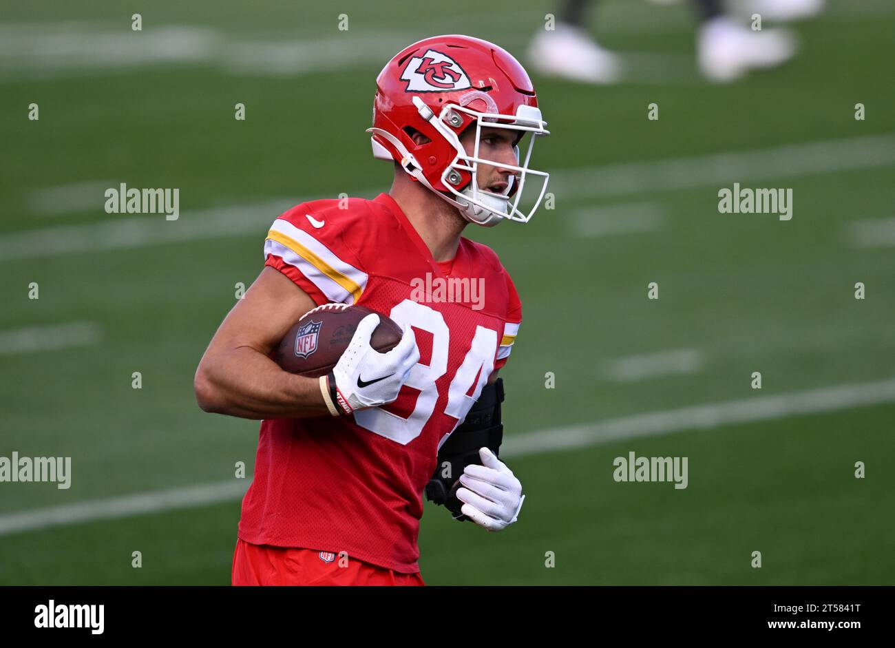 03 November 2023, Hesse, Frankfurt/Main: American Football: NFL, Before ...