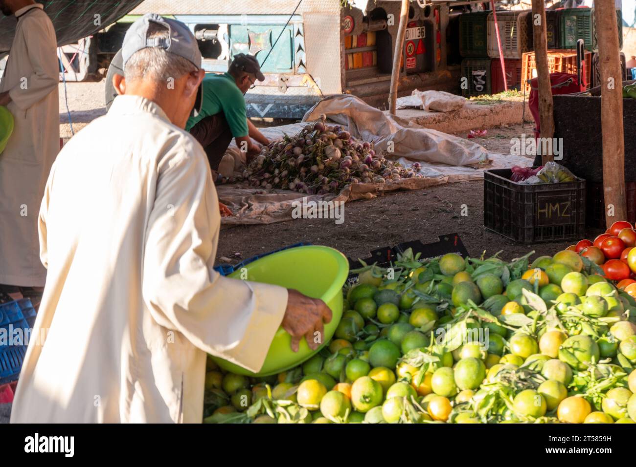 market place at Taghjijt in Maroc Stock Photo - Alamy