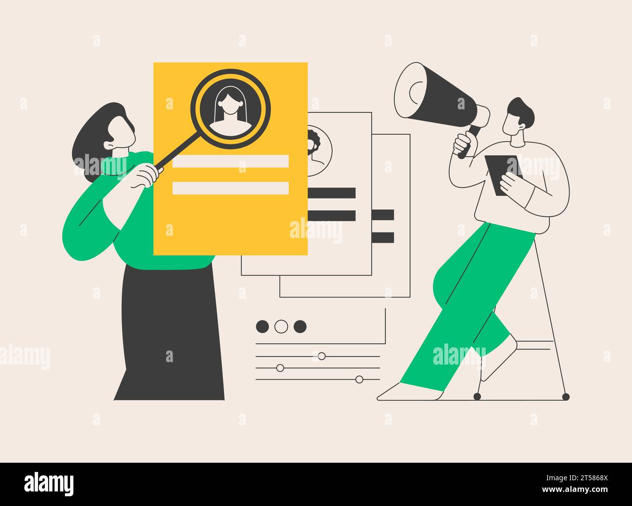 Hiring employee abstract concept vector illustration Stock Vector Image ...