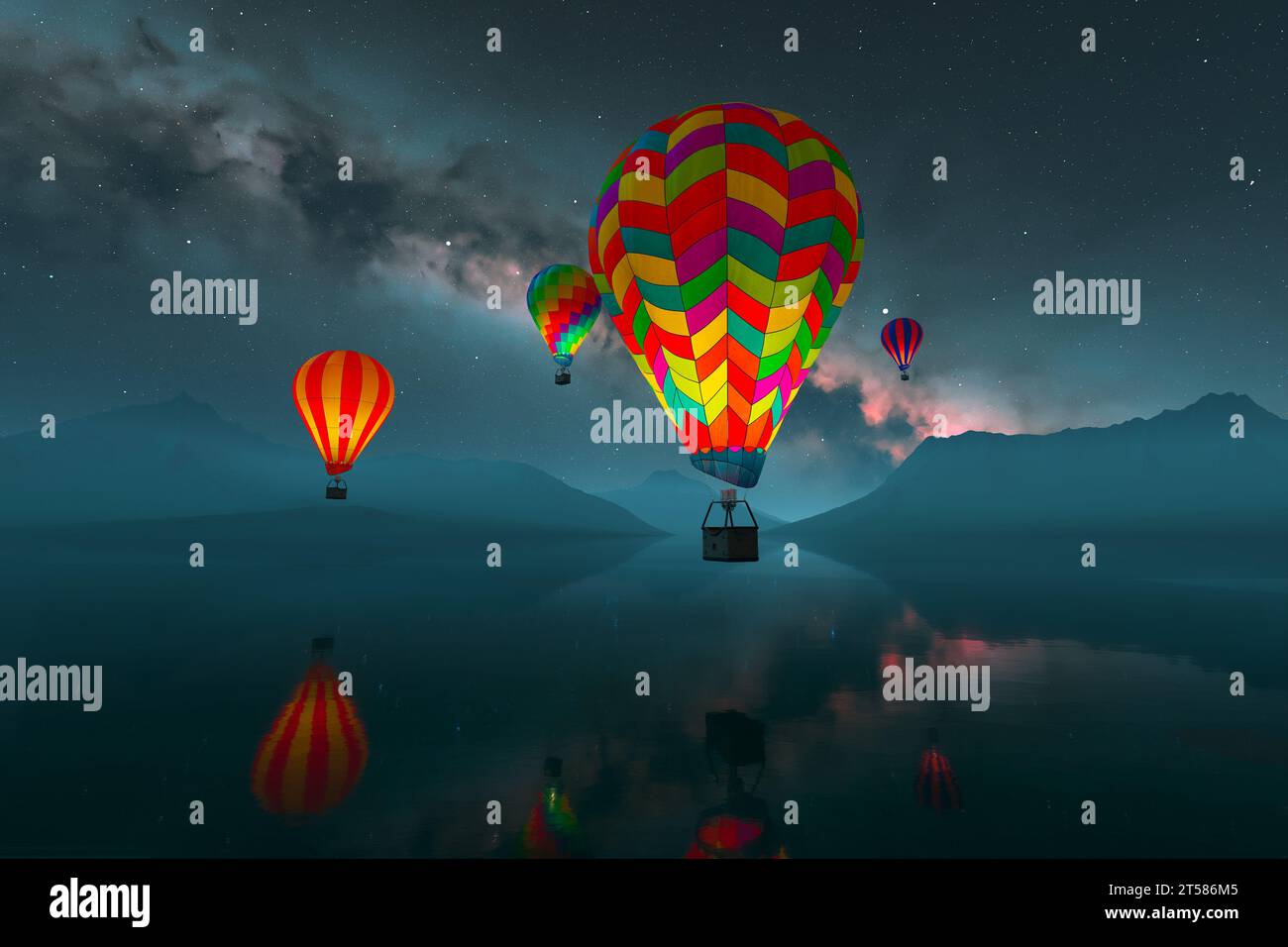 Animation flying balloons over colorful hi-res stock photography and ...