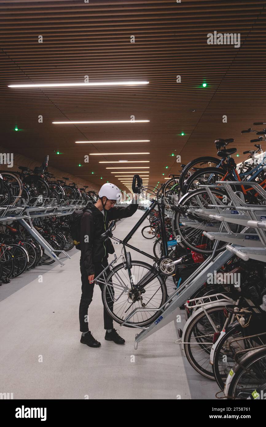 Traveller is surprised by the huge underground cycle station under the ...