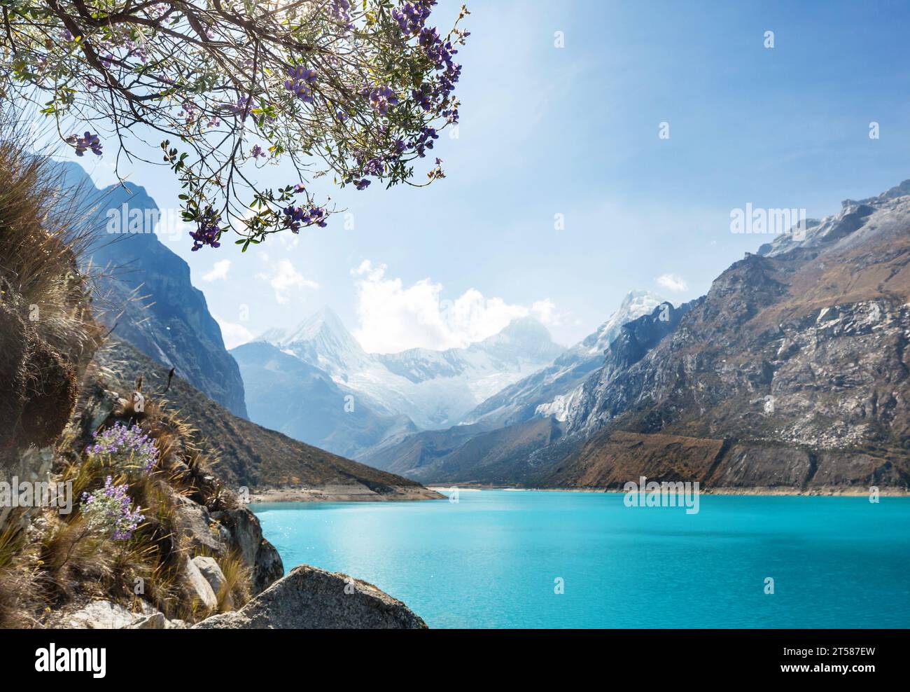 Beautiful lake Paron in Cordillera Blanca, Peru, South America Stock ...