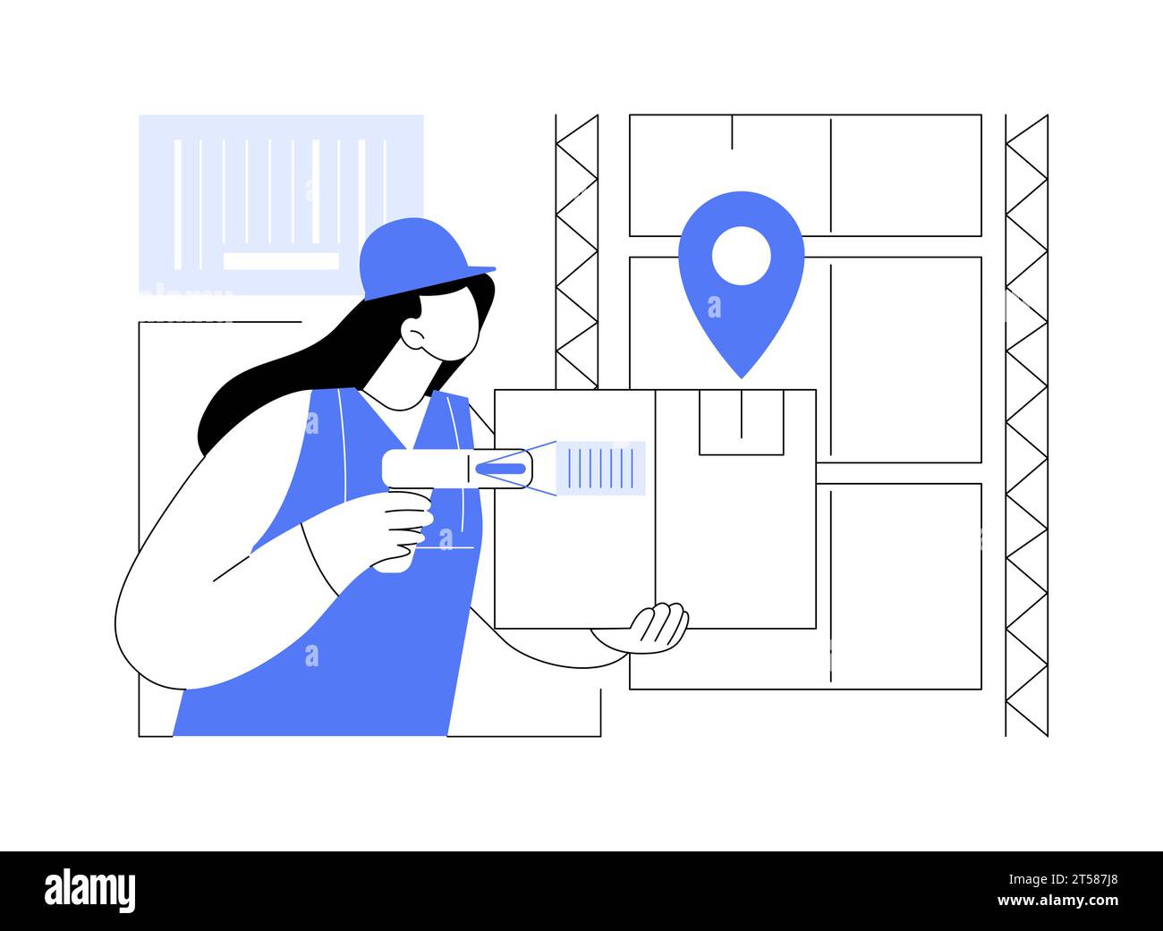 Barcode reader isolated cartoon vector illustrations Stock Vector Image ...