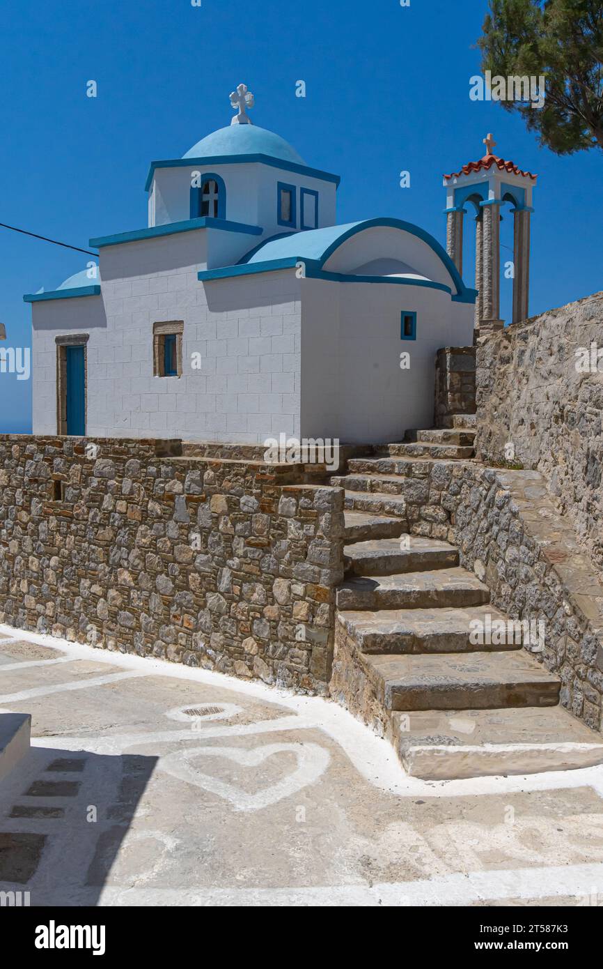 Traditional orthodox church,Olympos,Karpathos Stock Photo - Alamy