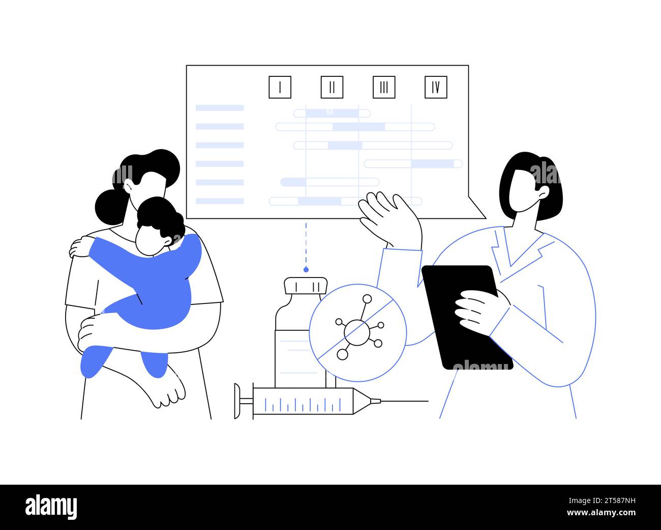 Immunization schedule abstract concept vector illustration Stock Vector ...