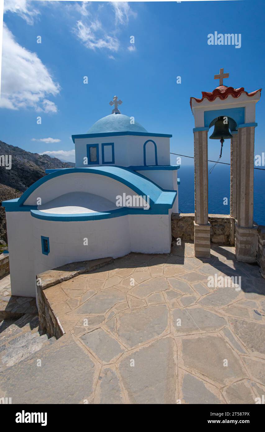 Traditional orthodox church,Olympos,Karpathos Stock Photo - Alamy