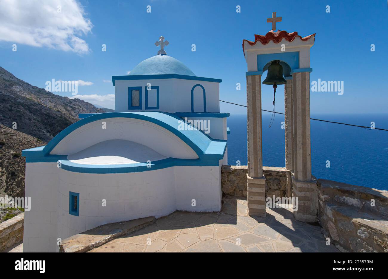 Traditional orthodox church,Olympos,Karpathos Stock Photo - Alamy