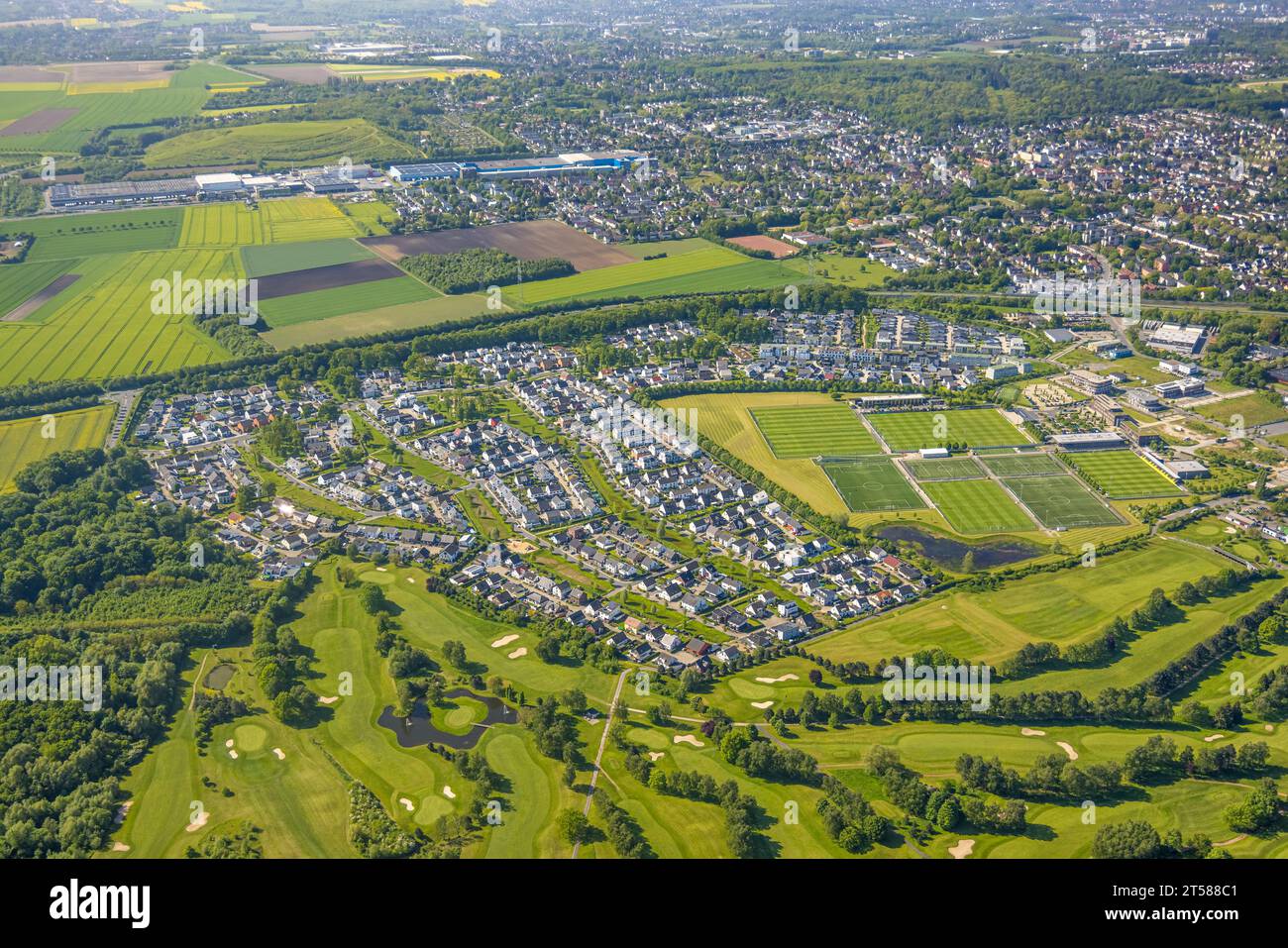 Aerial view, DSW 21 Dortmunder Stadtwerke, Hohenbuschei residential ...