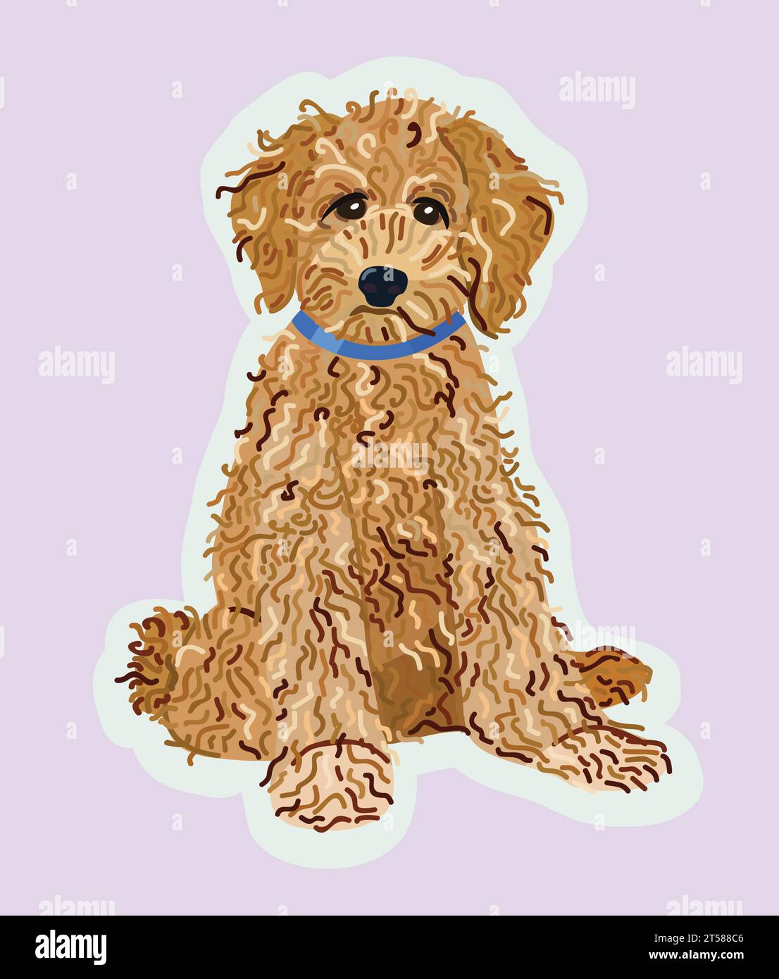 Australian labradoodle Stock Vector Images - Alamy