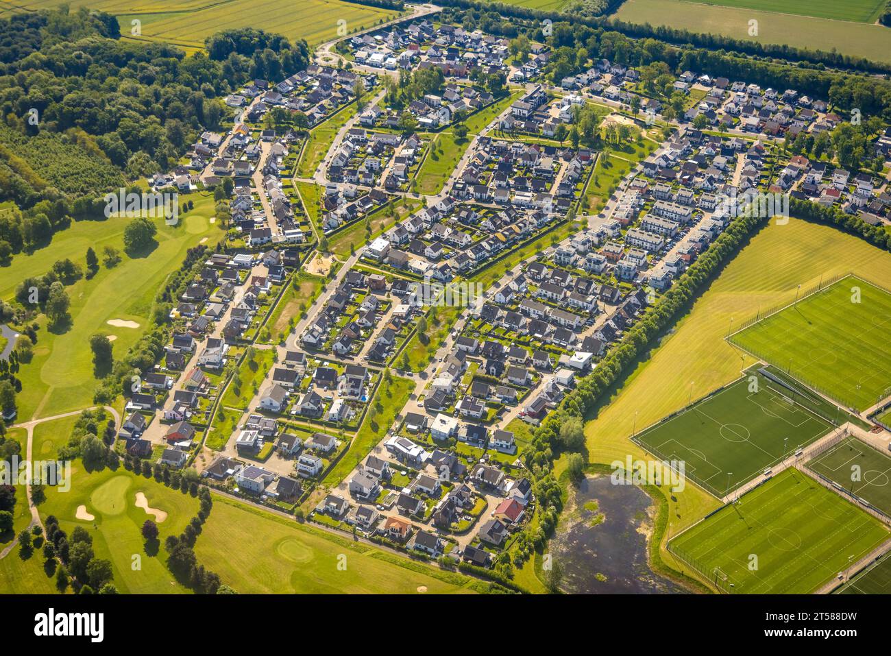 Aerial view, DSW 21 Dortmunder Stadtwerke, Hohenbuschei residential ...