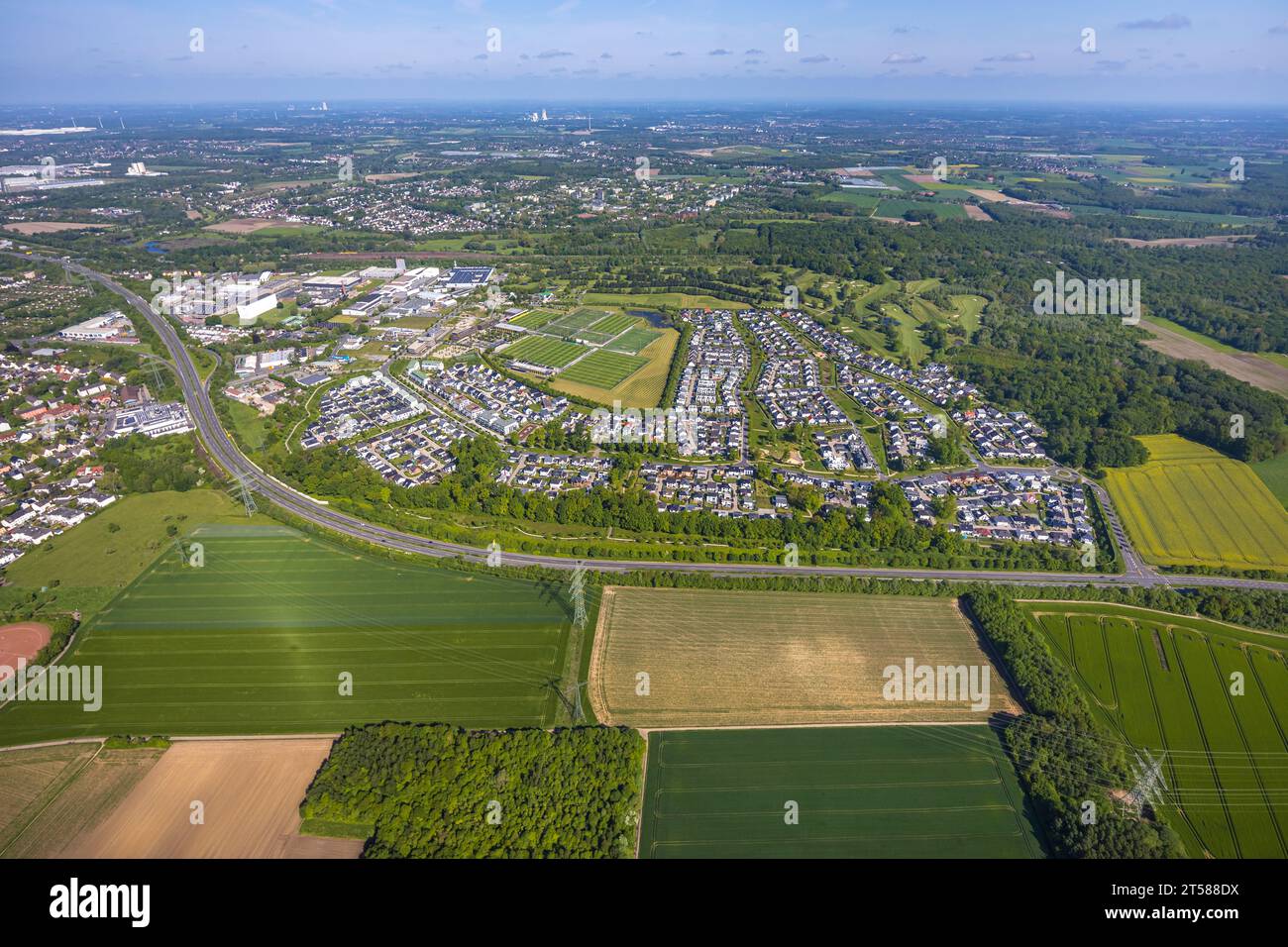 Aerial view, DSW 21 Dortmunder Stadtwerke, Hohenbuschei residential ...
