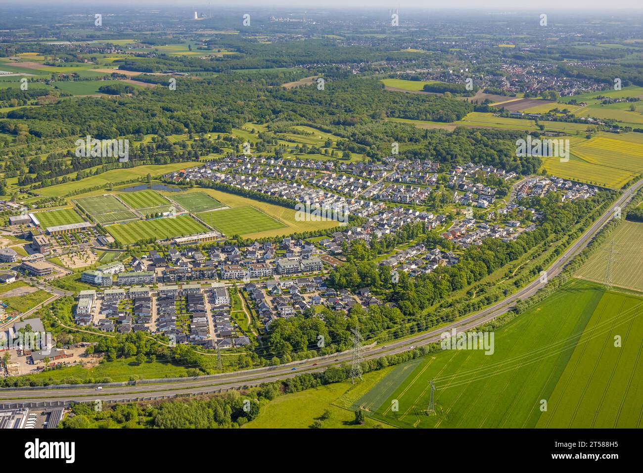 Aerial view, DSW 21 Dortmunder Stadtwerke, Hohenbuschei residential ...