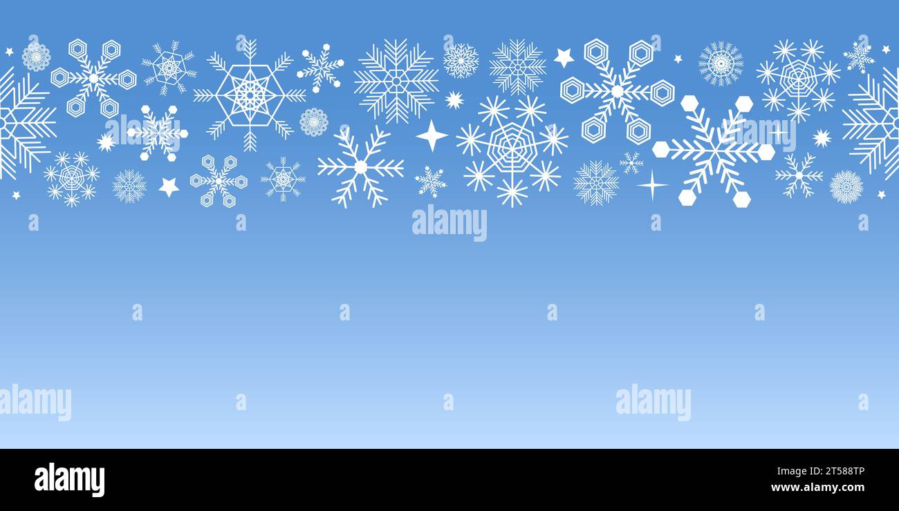 Snowflakes with a blue gradient background - Vector Illustration Stock Photo - Alamy