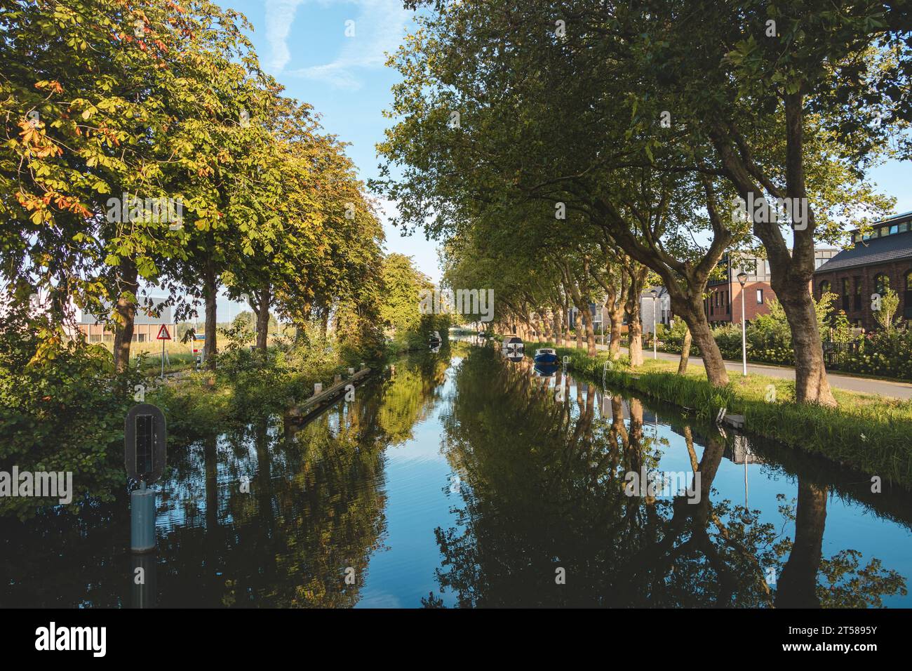 Transportation between cities using a water canal to complement the ...