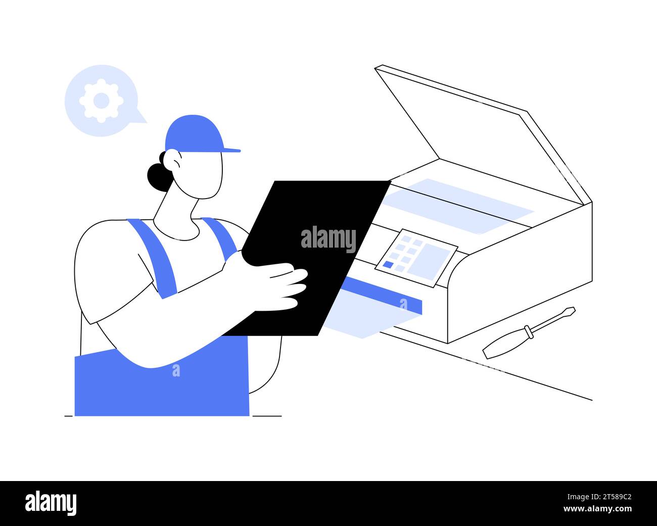 IT peripherals repair abstract concept vector illustration Stock Vector ...