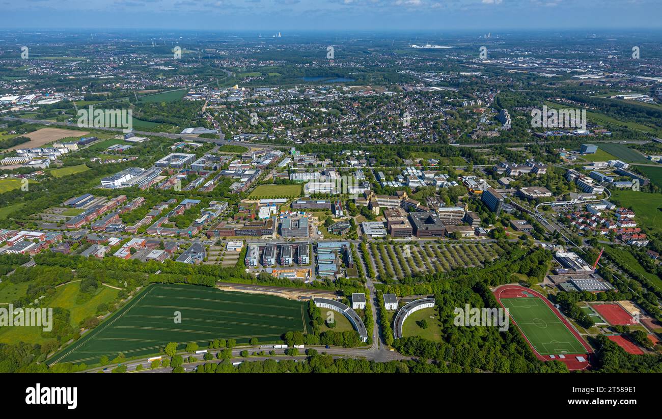 Aerial view, TU Dortmund Technical University, Technology Center (TZDO ...