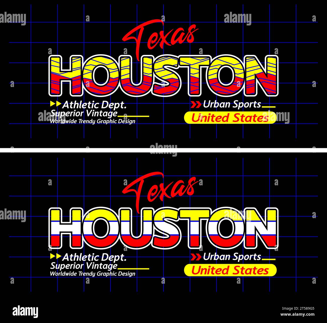 Houston urban line lettering sports style vintage college, typography ...