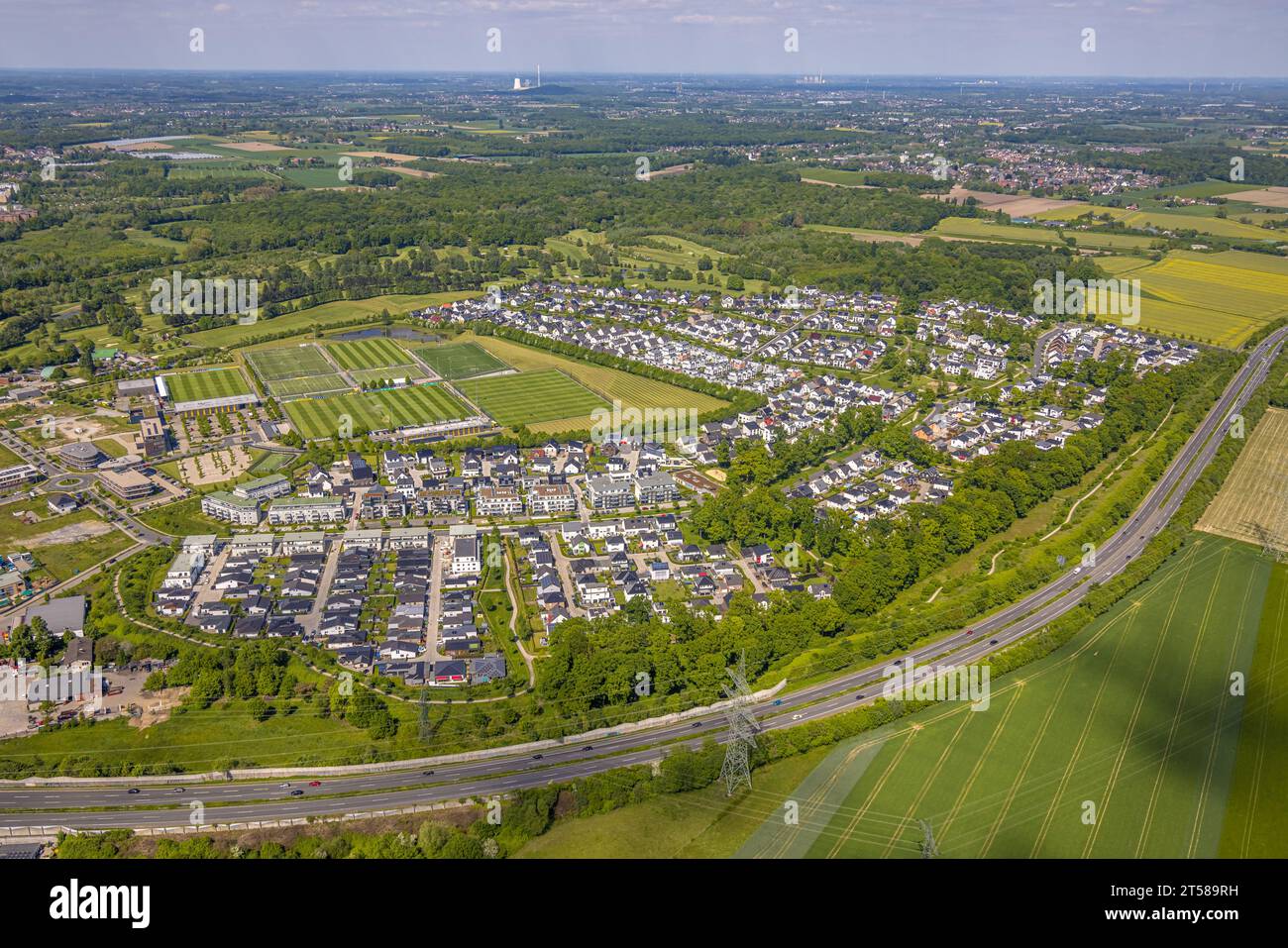 Aerial view, DSW 21 Dortmunder Stadtwerke, Hohenbuschei residential ...