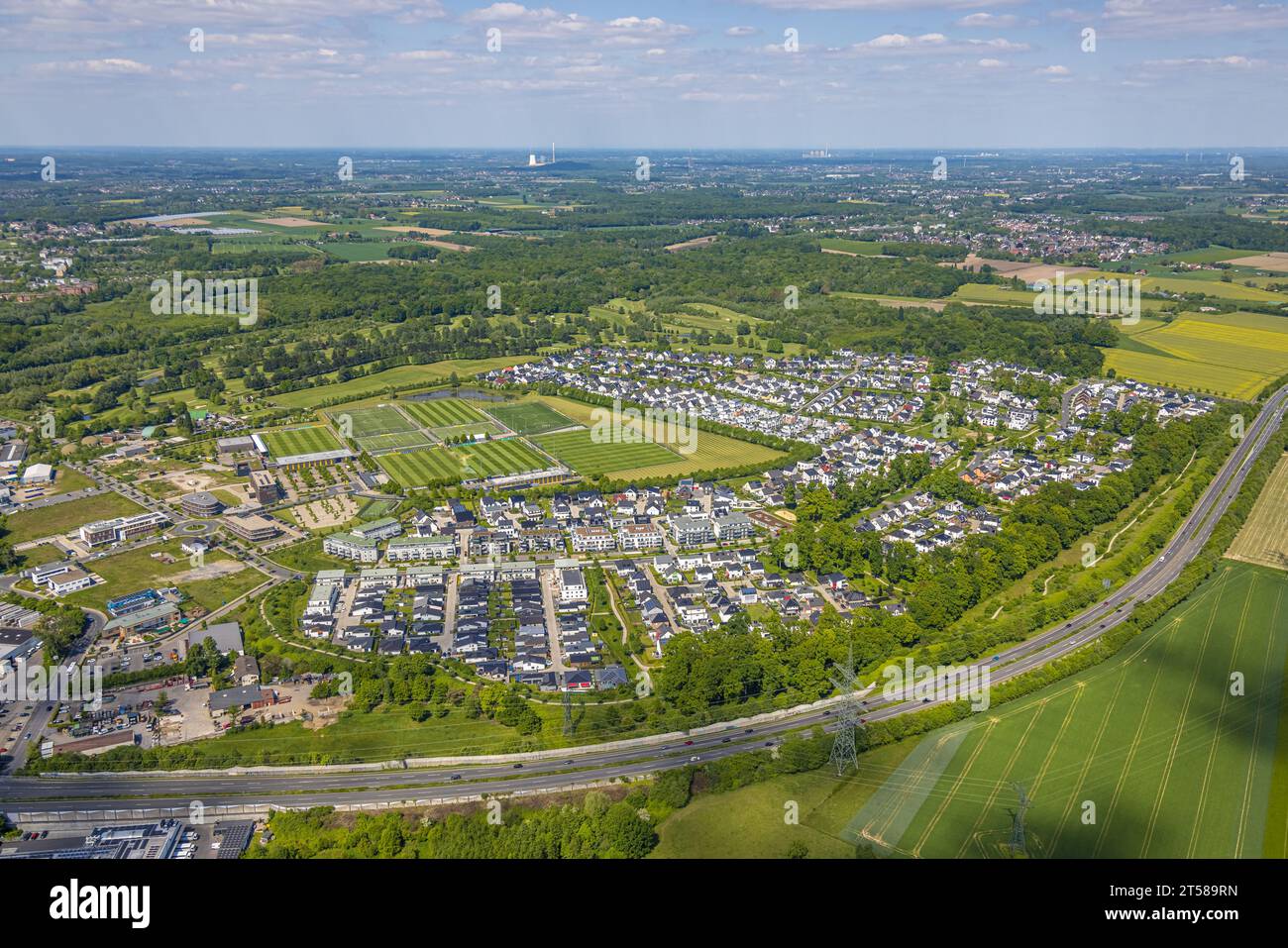 Aerial view, DSW 21 Dortmunder Stadtwerke, Hohenbuschei residential ...