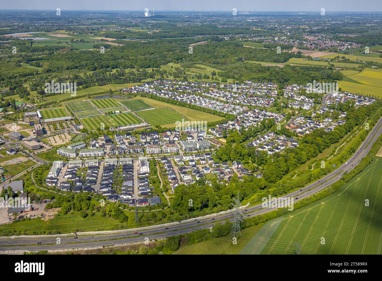 Aerial view, DSW 21 Dortmunder Stadtwerke, Hohenbuschei residential ...