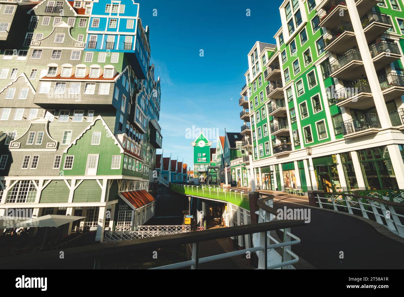 Colourful and unusual houses in Zaandam. Fairytale buildings with ...