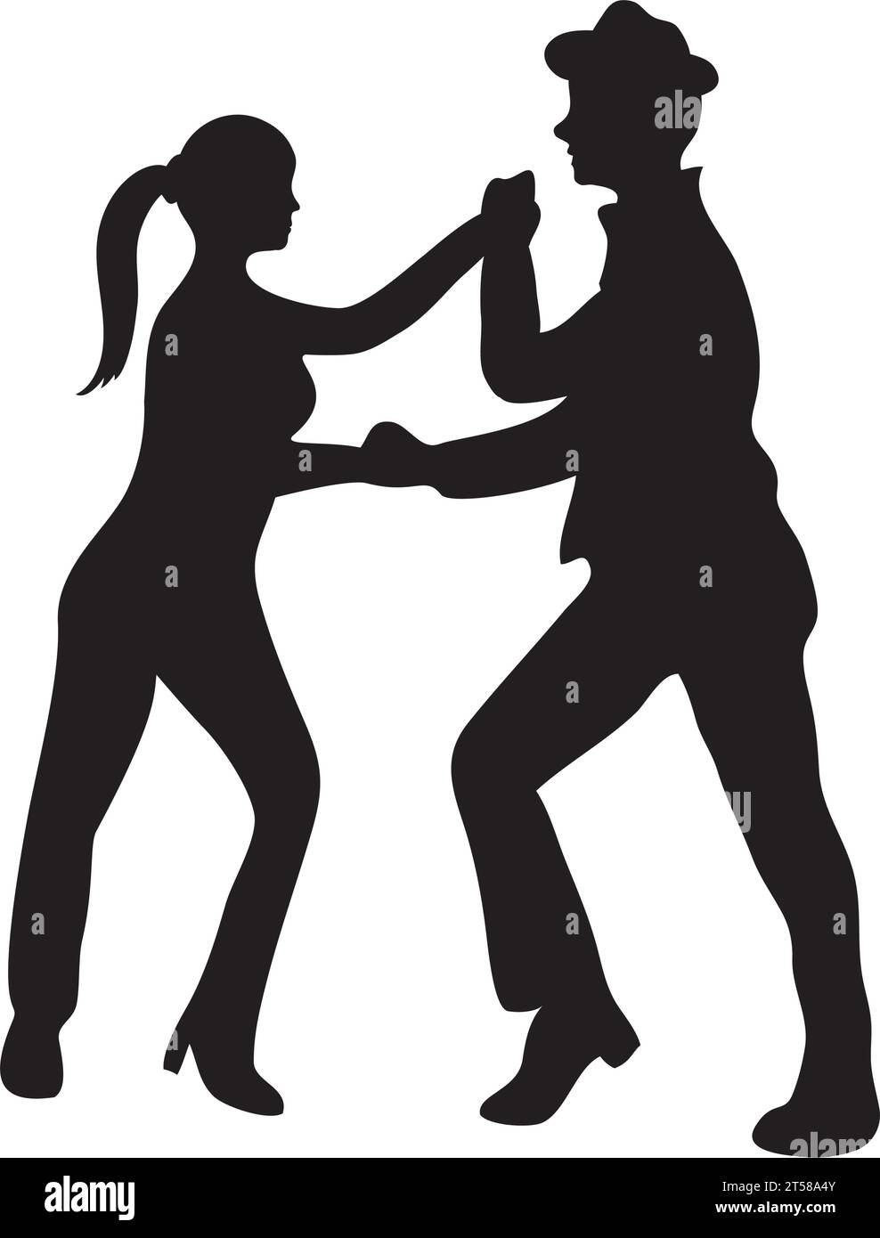 salsa dancer silhouette Stock Vector Image & Art - Alamy