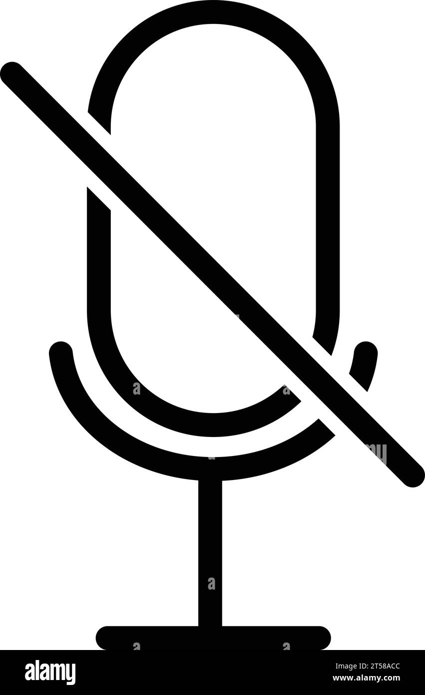 Microphone disabled Stock Vector Images - Alamy