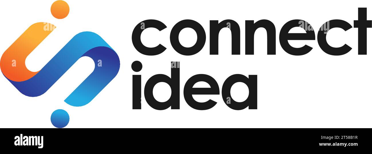 Modern Colorful Connect Idea Abstract logo design Stock Vector Image ...