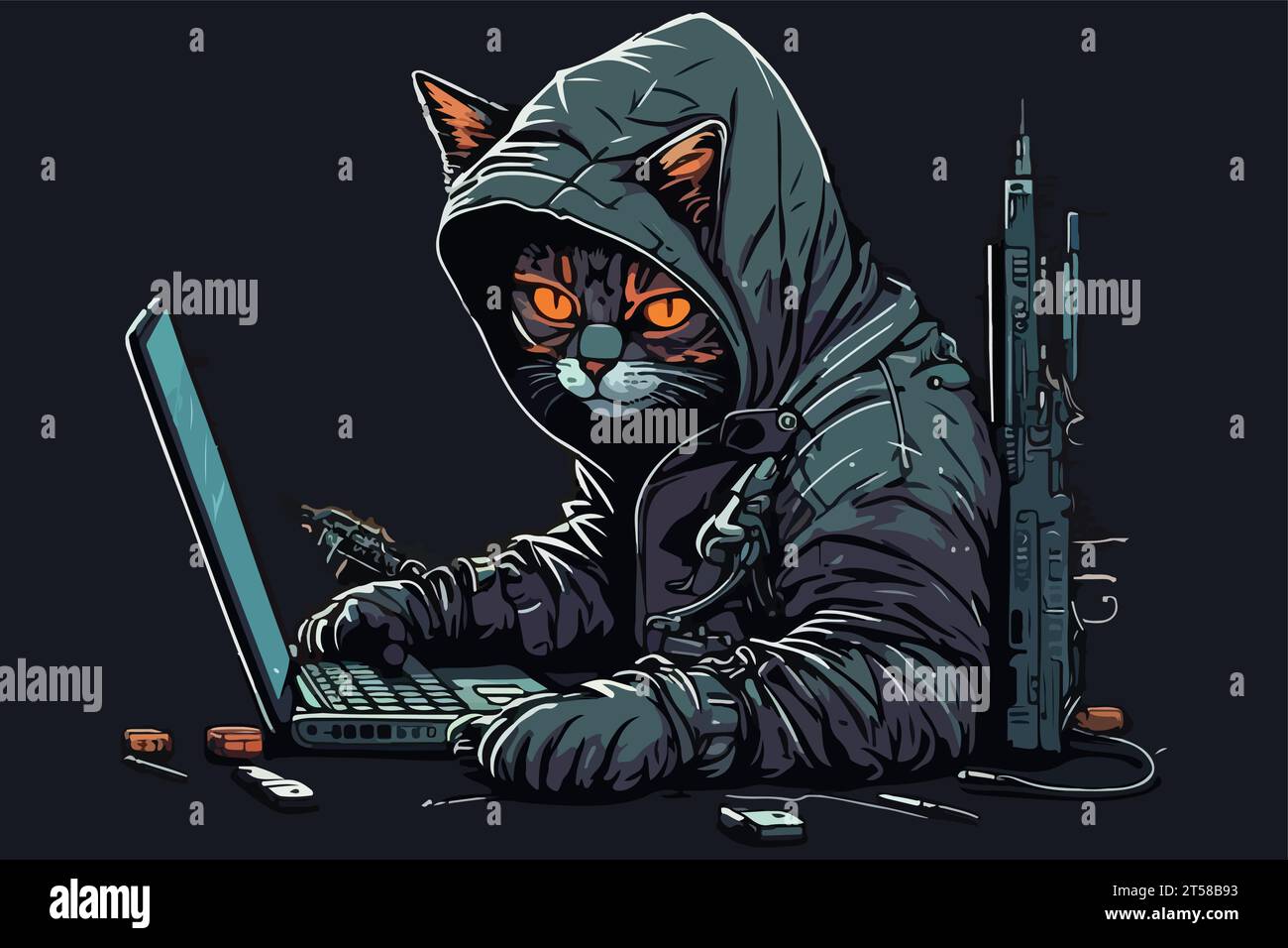 Hacker cat hi-res stock photography and images - Alamy