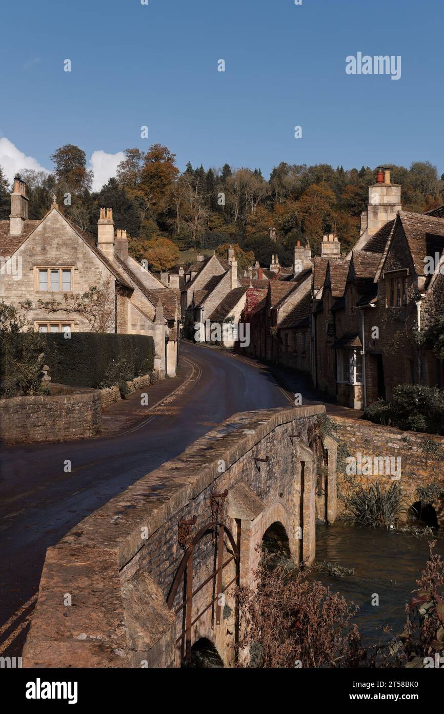 Autumn at Castle Combe village Stock Photo - Alamy