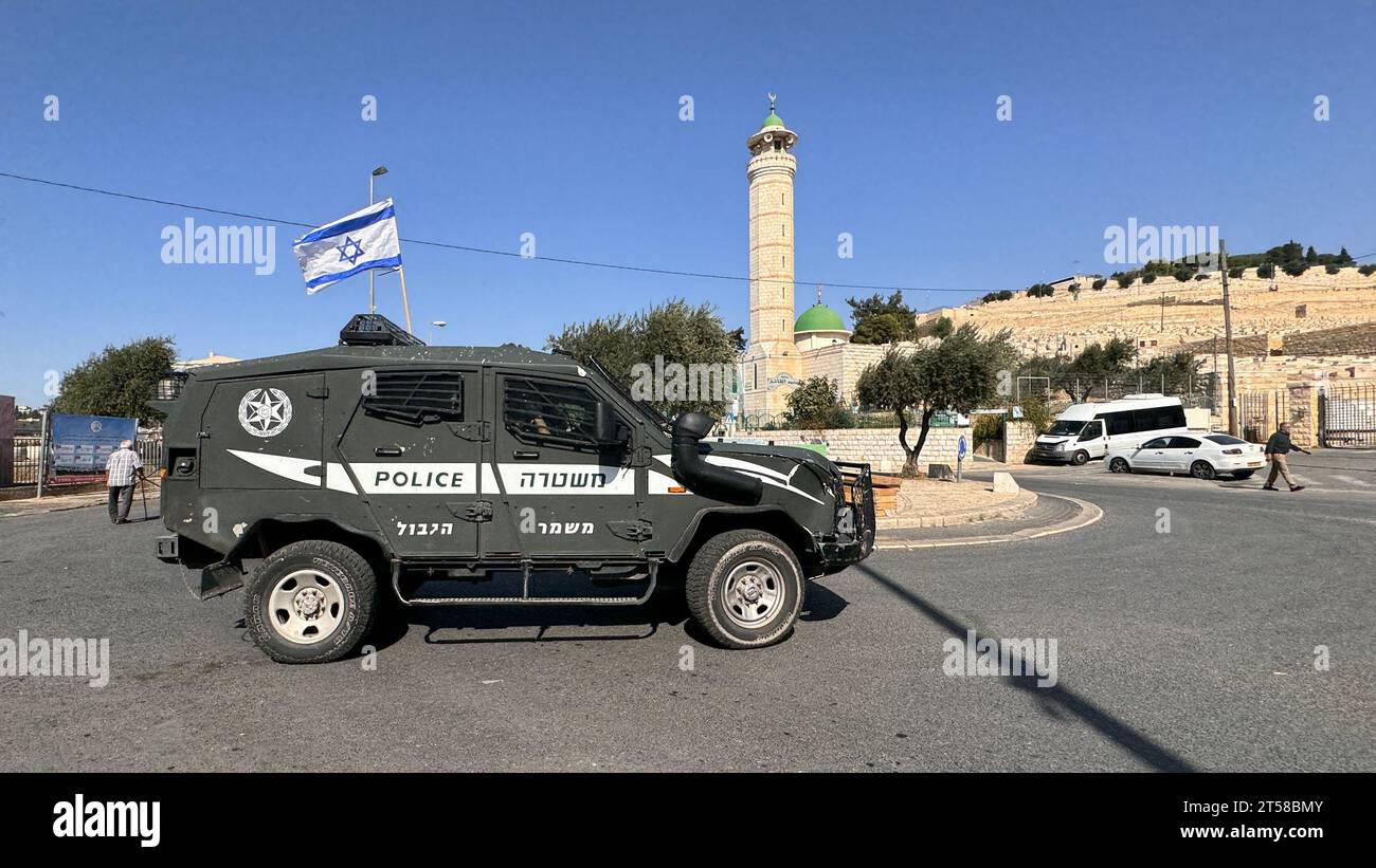 Israeli security forces on the streets of Jerusalem, Israel, November 3 ...