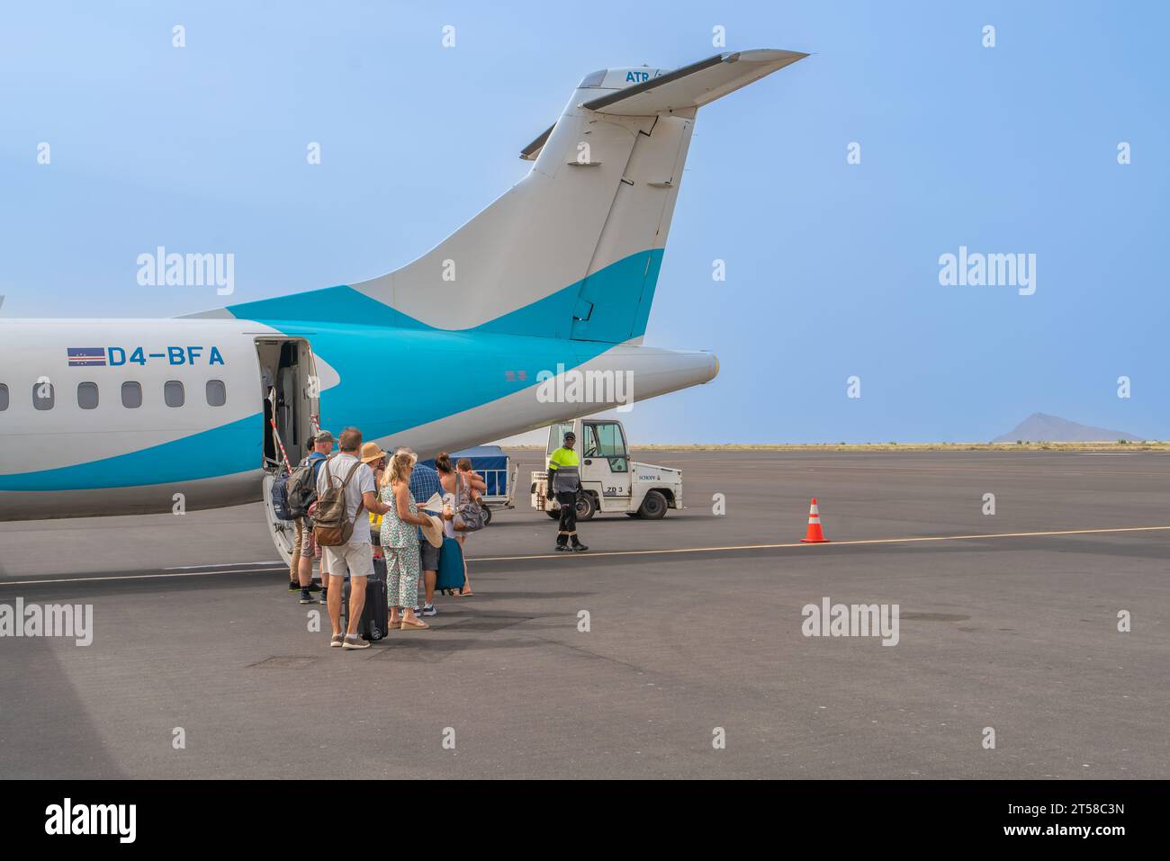Sao Pedro, Cape Verde - October 06.2023: Best fly airplane at Cesaria ...