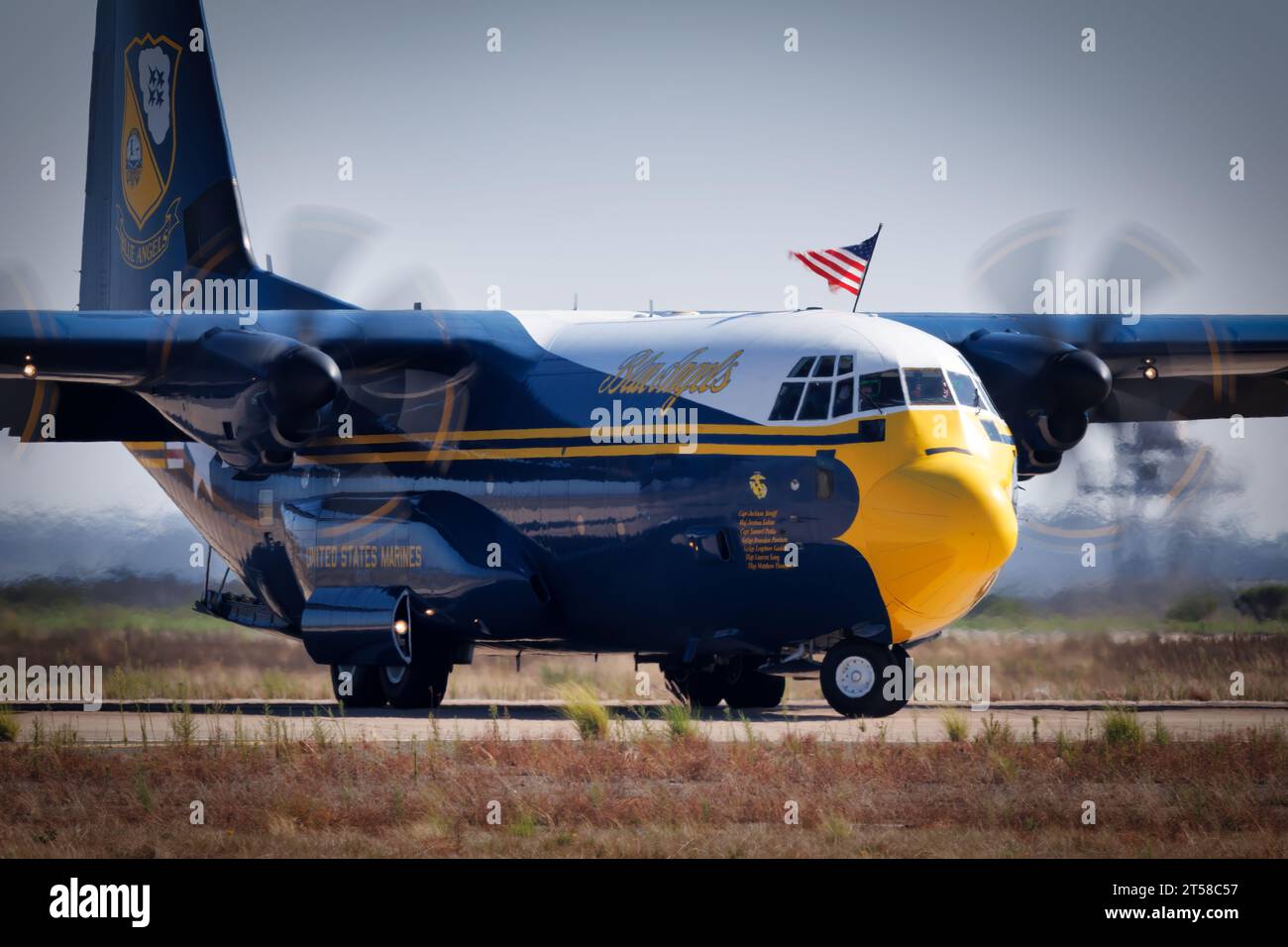 Fat Albert, the US Navy Blue Angel's support aircraft, flying the ...